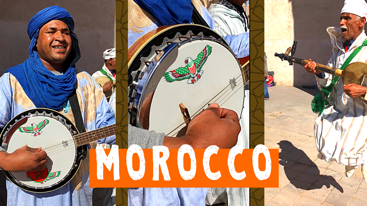 Traditional Moroccan Musicians Perform - Essaouira Medina